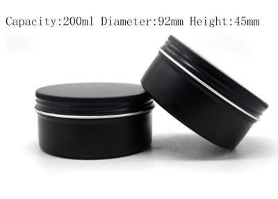 China 200ml Aluminum Cosmetic Jar for Lip Balm Cream Tin Container with Screw Cap for sale