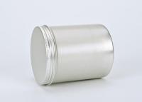 China Silver 500g Aluminum Empty Lotion Jar Recyclable Cosmetic Container with Screw Cap for sale