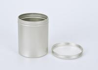 China Silver 500g Aluminum Empty Lotion Jar Recyclable Cosmetic Container with Screw Cap for sale