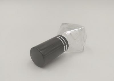 China 5ml 10ml Cosmetic Nail Polish Glass Bottle with Black Brush Cap Empty Transparent for sale