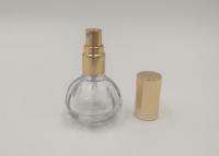 China 5ml Round Glass Perfume Bottle with Golden Spray Pump Custom Logo Printing for sale