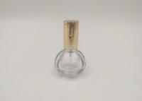 China 5ml Round Glass Perfume Bottle with Golden Spray Pump Custom Logo Printing for sale