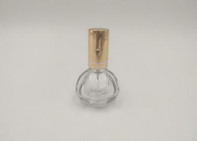 China 5ml Round Glass Perfume Bottle with Golden Spray Pump Custom Logo Printing for sale