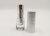 China 10g Matte Silver Custom Lipstick Tubes Silk Screen Printing With Shiny Surface for sale