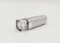 China 10g Matte Silver Custom Lipstick Tubes Silk Screen Printing With Shiny Surface for sale