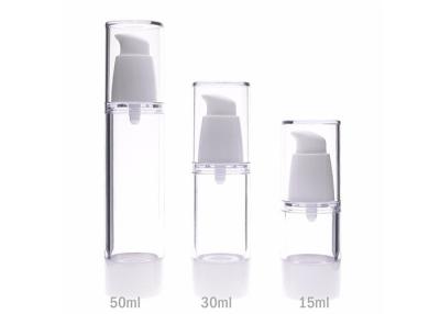 China High Transparency Airless Cosmetic Bottles 15ml 30ml 50ml OEM ODM Serum Pump for sale
