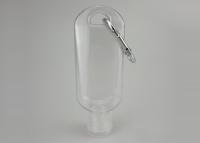 China 50ml PVC PETG Refillable Shampoo Bottle with Carabiner Cosmetic Dispenser for sale