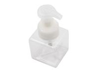 China 250ml PETG Clear Pump Cosmetic Bottle Blank Shampoo Bottle White Blue Custom for sale