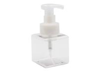 China 250ml PETG Clear Pump Cosmetic Bottle Blank Shampoo Bottle White Blue Custom for sale