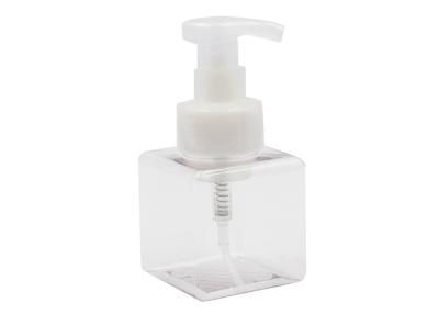 China 250ml PETG Clear Pump Cosmetic Bottle Blank Shampoo Bottle White Blue Custom for sale