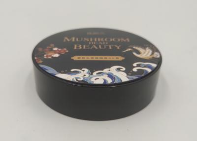 China Plastic Round Air Cushion Container 10g Black Matte for Loose Powder Cosmetic Packaging for sale