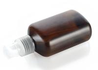China Brown 125ml Amber Square Pet Bottle With Cleanser Pump for sale