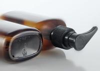China Brown 125ml Amber Square Pet Bottle With Cleanser Pump for sale