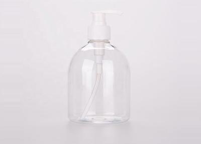 China Clear 500ml PET Plastic Hand Wash Bottles With Lotion Pump for sale