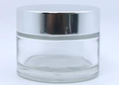 China 30ml 50ml Transparent Glass Cosmetic Bottles for Facial Cream Packaging OEM for sale