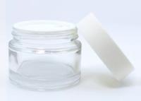 China 30ml 50ml Transparent Glass Cosmetic Bottles for Facial Cream Packaging OEM for sale