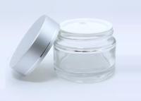 China 30ml 50ml Transparent Glass Cosmetic Bottles for Facial Cream Packaging OEM for sale