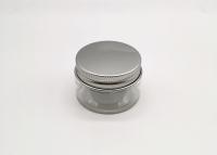 China 20g Clear PET Cosmetic Cream Jar with Screw Aluminum Cap for Face Cream for sale