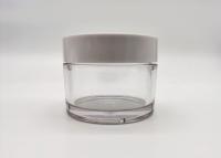 China 50g Round PET Cosmetic Bottle Transparent Facial Care Packaging with Screw Cap for sale