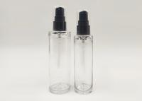 China 4oz 100ml Round Clear PET Plastic Bottles Thick Wall Lotion Packaging for sale