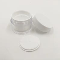 China 50g PET Plastic Double Wall Face Cream Jars Screw Cap Type Or Customized for sale