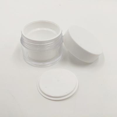 China 50g PET Plastic Double Wall Face Cream Jars Screw Cap Type Or Customized for sale