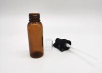 China 30ml Amber Cylinder Plastic Cosmetic Bottle with Dropper for Personal Care Packaging for sale