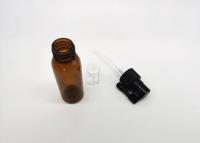 China 30ml Amber Cylinder Plastic Cosmetic Bottle with Dropper for Personal Care Packaging for sale