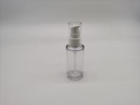 China 30ml Transparent PET Plastic Cosmetic Bottle with Spray Pump Pearly Luster for sale