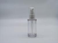 China 30ml Transparent PET Plastic Cosmetic Bottle with Spray Pump Pearly Luster for sale