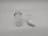 China 30ml Transparent PET Plastic Cosmetic Bottle with Spray Pump Pearly Luster for sale