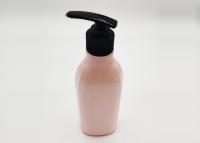 China 150ml Pink Round PET Plastic Cosmetic Bottle with Lotion Pump for Skincare for sale