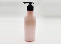 China 150ml Pink Round PET Plastic Cosmetic Bottle with Lotion Pump for Skincare for sale