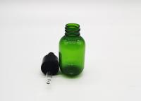 China 30ml Green PET Plastic Essential Oil Dropper Bottle Cosmetic Packaging for sale