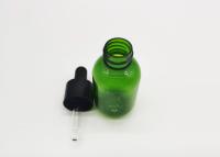 China 30ml Green PET Plastic Essential Oil Dropper Bottle Cosmetic Packaging for sale