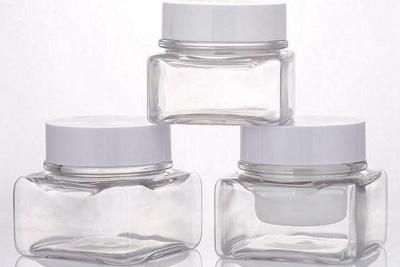 China ODM Square Pet 50g 80g Cream Mask Empty Jar for sale