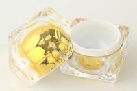China Gold Crystal Acrylic 30G Face Cream Jar 50ml Hot Stamping Custom Cosmetic Packaging for sale