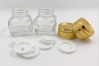 China 15g Ambe Glass Eye Face Cream Jars Gradient  Surface for sale