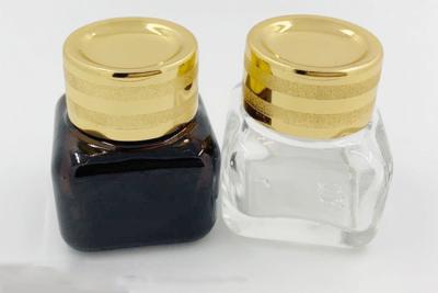 China 15g Ambe Glass Eye Face Cream Jars Gradient  Surface for sale