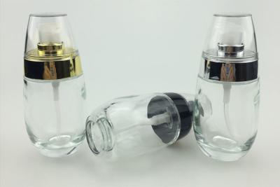 China Liquid Emulsion White 30ml Glass Empty Essence Bottle for sale