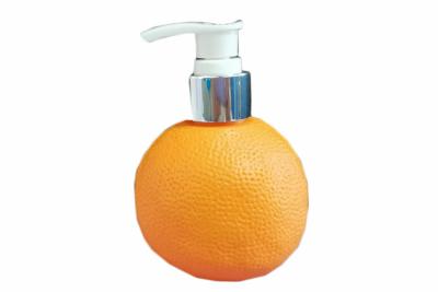 China Orange 250ml Plastic Cosmetic Bottles for Lotion Baby Care Fruits Shape with Pump for sale
