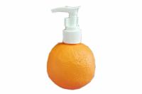 China Orange 250ml Plastic Cosmetic Bottles for Lotion Baby Care Fruits Shape with Pump for sale
