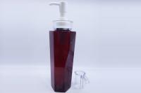 China Irregular Square 400ml Plastic Cosmetic Bottles With Lotion Pump for sale