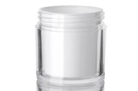China Straight Body 20g 30g 50g Face Cream Jars with Rose Lid PS Plastic Cosmetics Packaging for sale