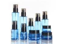 China 500ml Frosted Glass Lotion Pump Bottle Cosmetic Jar with Custom Label Printing for sale