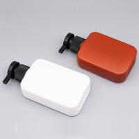 China PE Plastic 250ml Square Shampoo Shower Gel Bottle with Screw Cap Customizable for sale