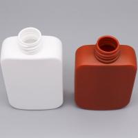 China PE Plastic 250ml Square Shampoo Shower Gel Bottle with Screw Cap Customizable for sale