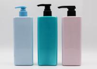 China 500ml PET Plastic Cosmetic Bottle with Black Lotion Pump for Packaging for sale