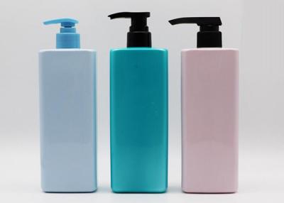 China 500ml PET Plastic Cosmetic Bottle with Black Lotion Pump for Packaging for sale