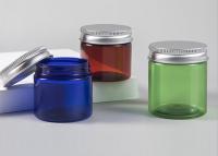 China 150ml Transparent PET Plastic Jar with Silver Aluminum Cap for Cosmetics Packaging for sale